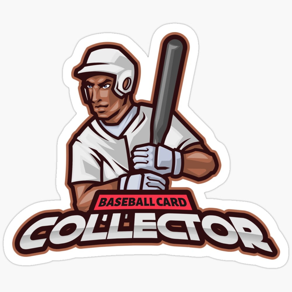 Baseball Card Collector Animated Design Sticker Phone Decal Water ...