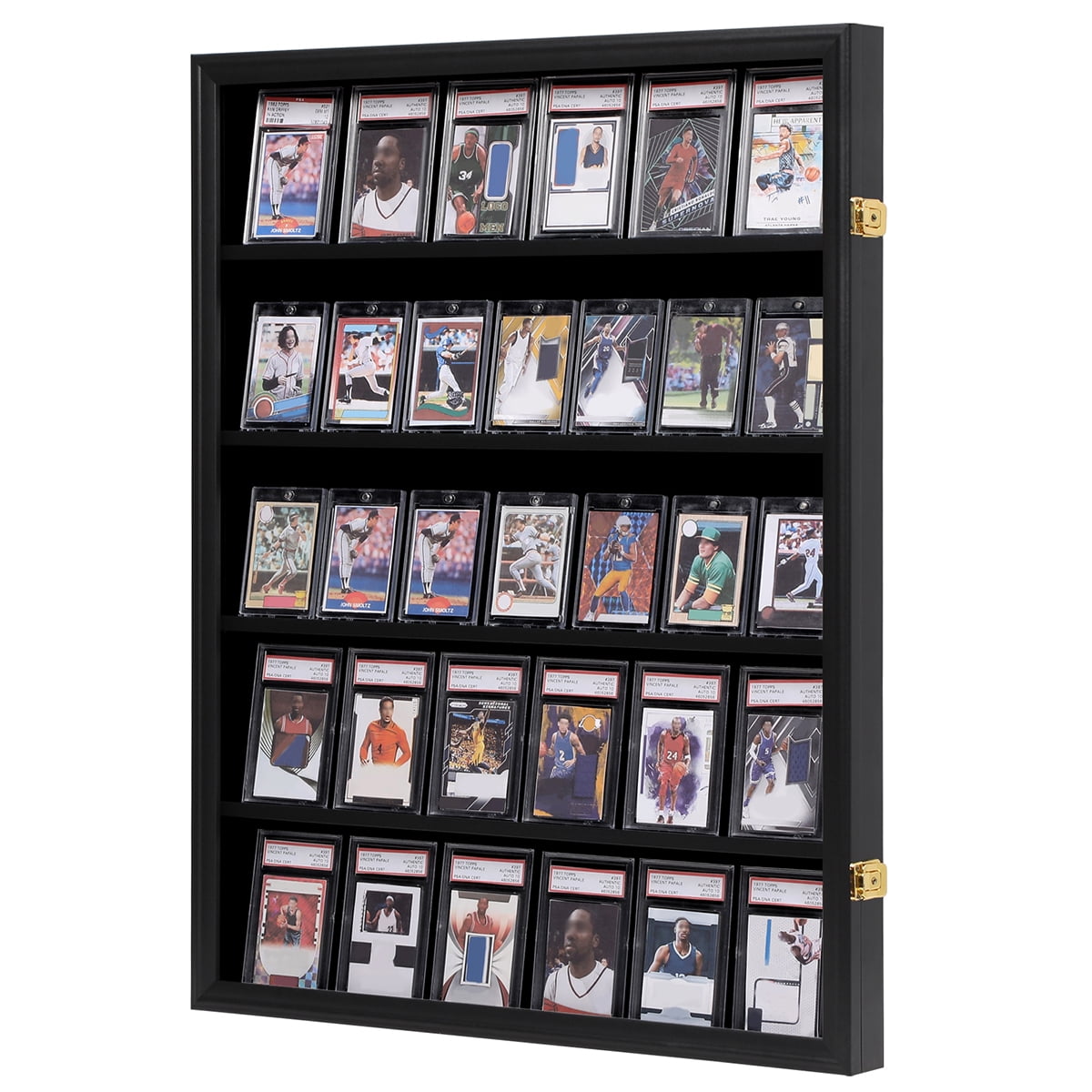 Baseball Card Display Case - 35 Graded Sports Trading Card Display Box ...