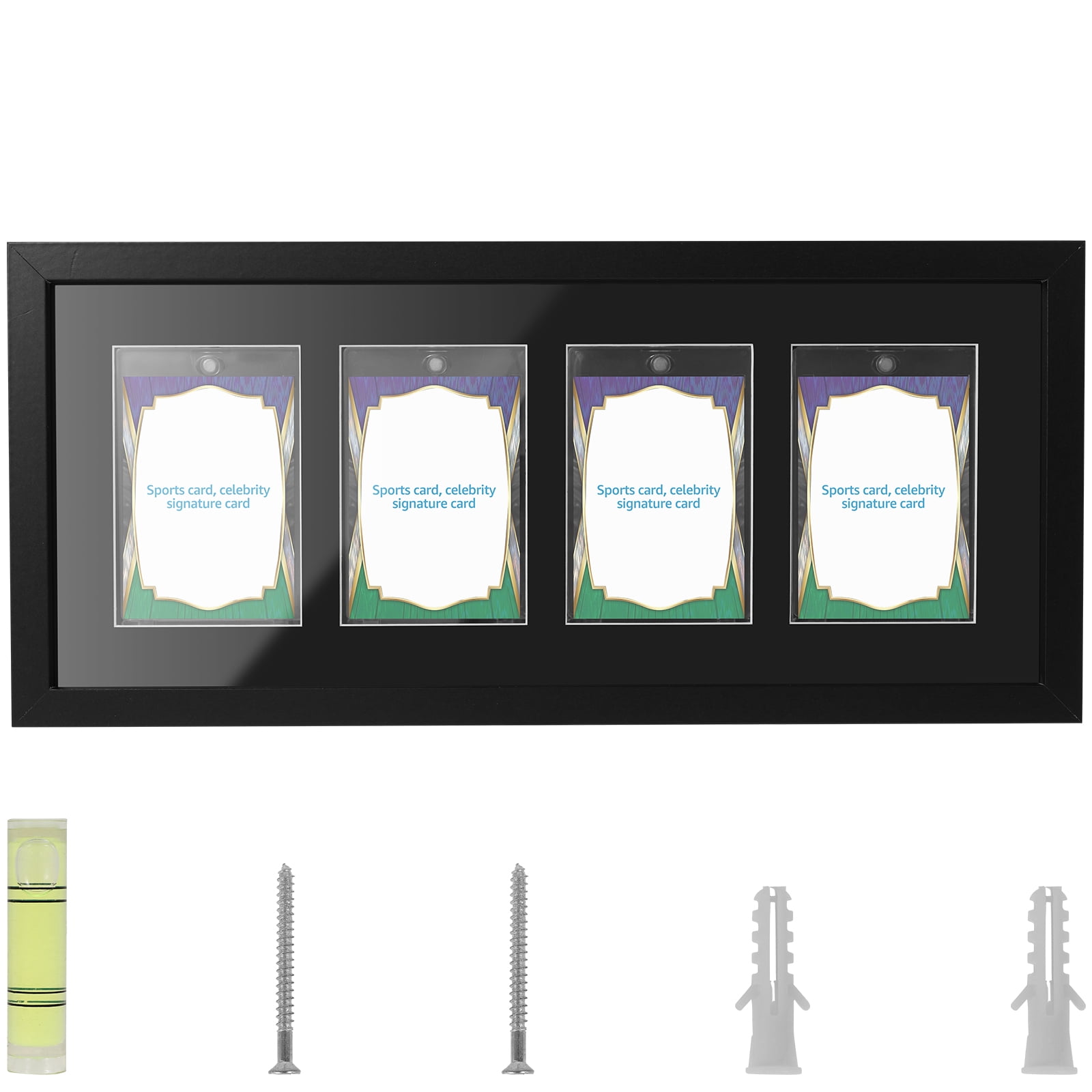 Baseball Card Display Case 4 Grids Trading Card Display Frame Wall ...