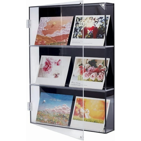 Baseball Card Display Case Acrylic Sports Card Display Frame 3-Tier ...