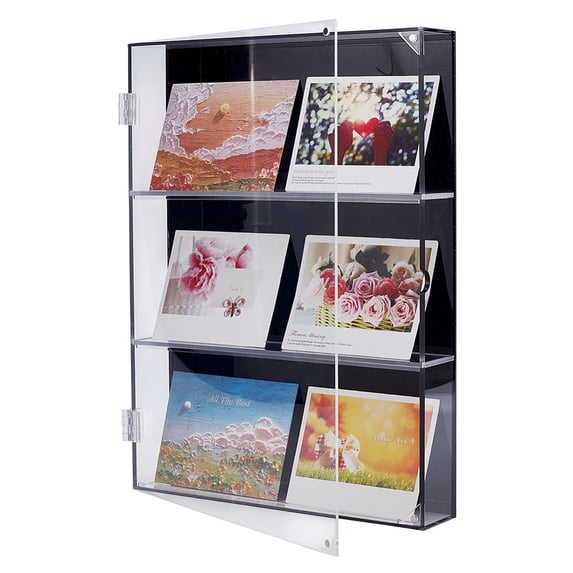 Baseball Card Display Case Acrylic Sports Card Display Frame 3-Tier ...
