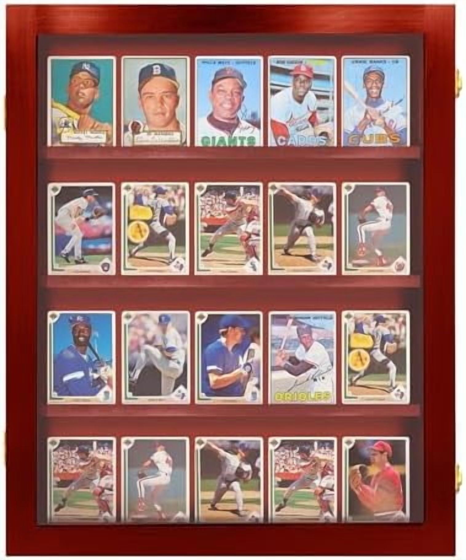 Baseball Card Display Case - Sports Card Display Frame Lockable - 20 ...