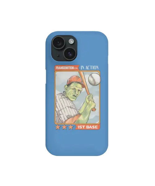 Baseball Card Funny Retro Sports Art Phone Case for iPhone 16 15 14 13 ...
