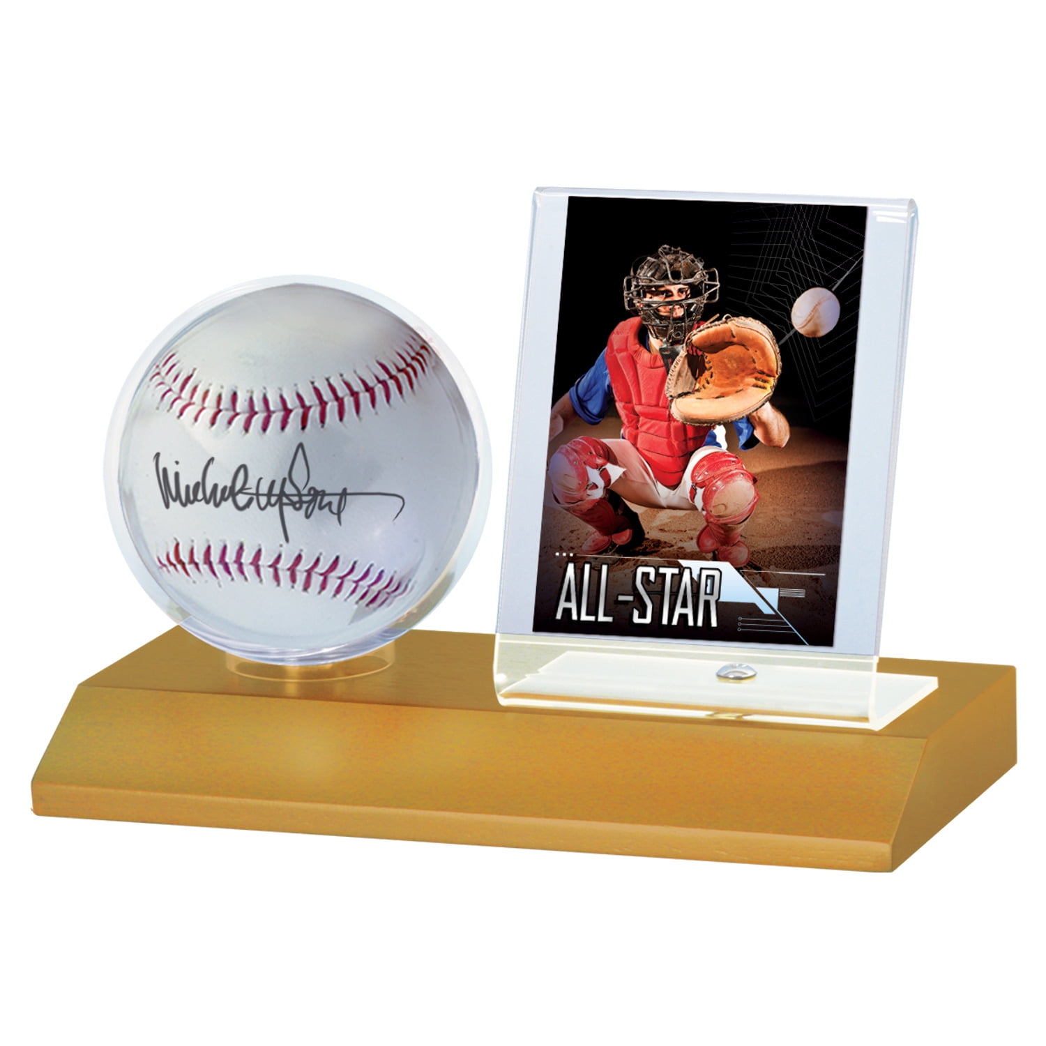 Baseball Card Wood Display Holder - Walmart.com