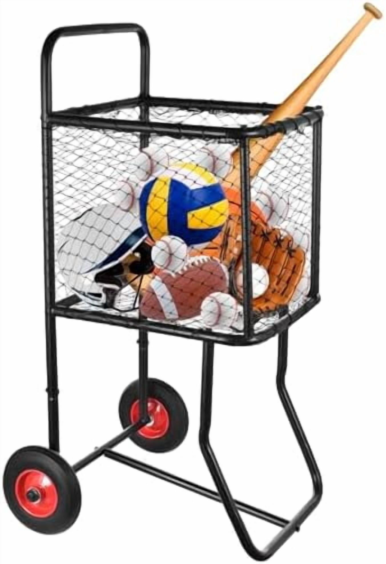 Baseball Cart with Wheels, Heavy-Duty with Steel Frame Baseball ...