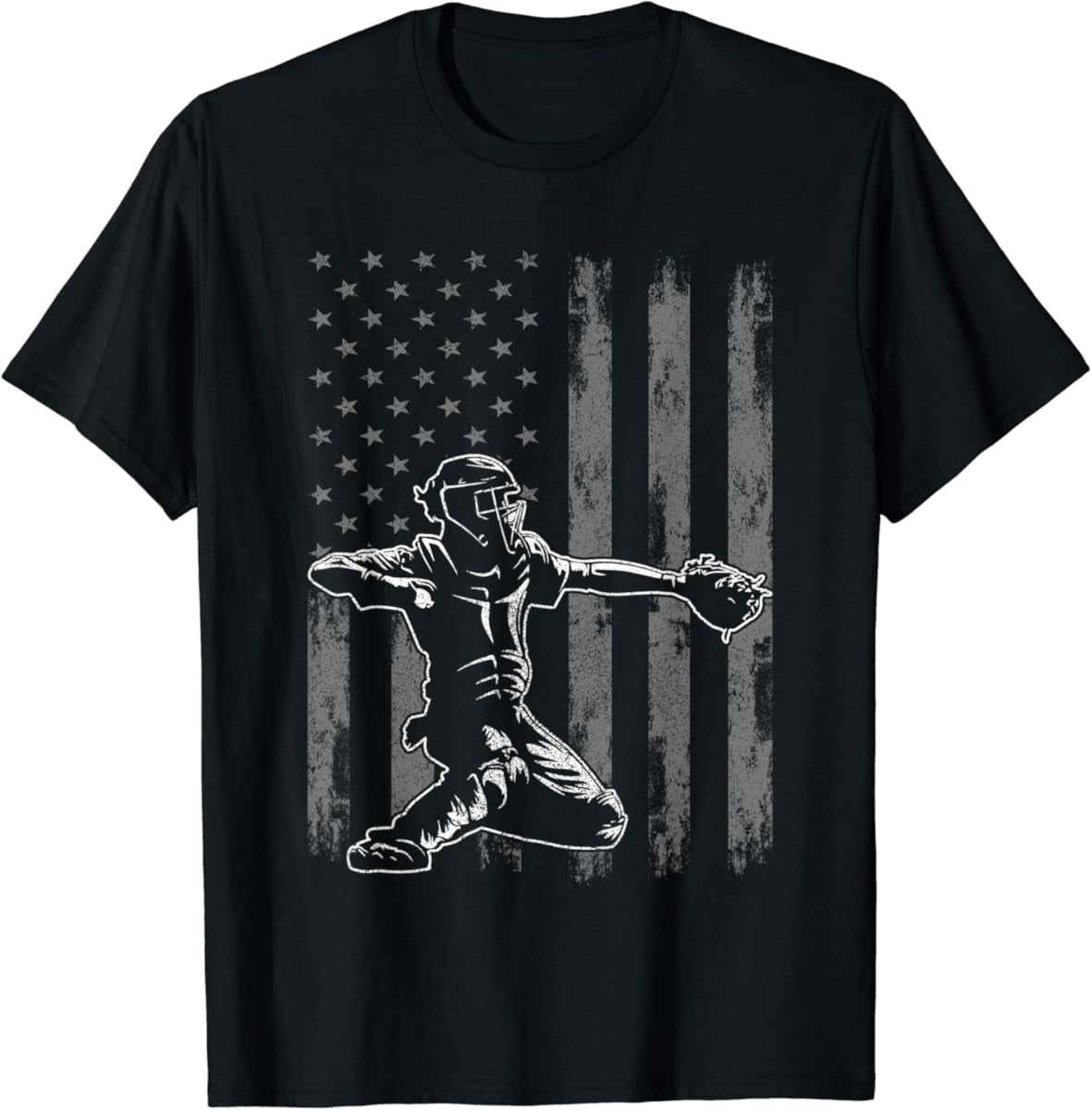 Baseball Catcher Shirt For Men, Baseball Usa Flag Unisex Men Women T-Shirt S-5Xl - Best Birthday ...