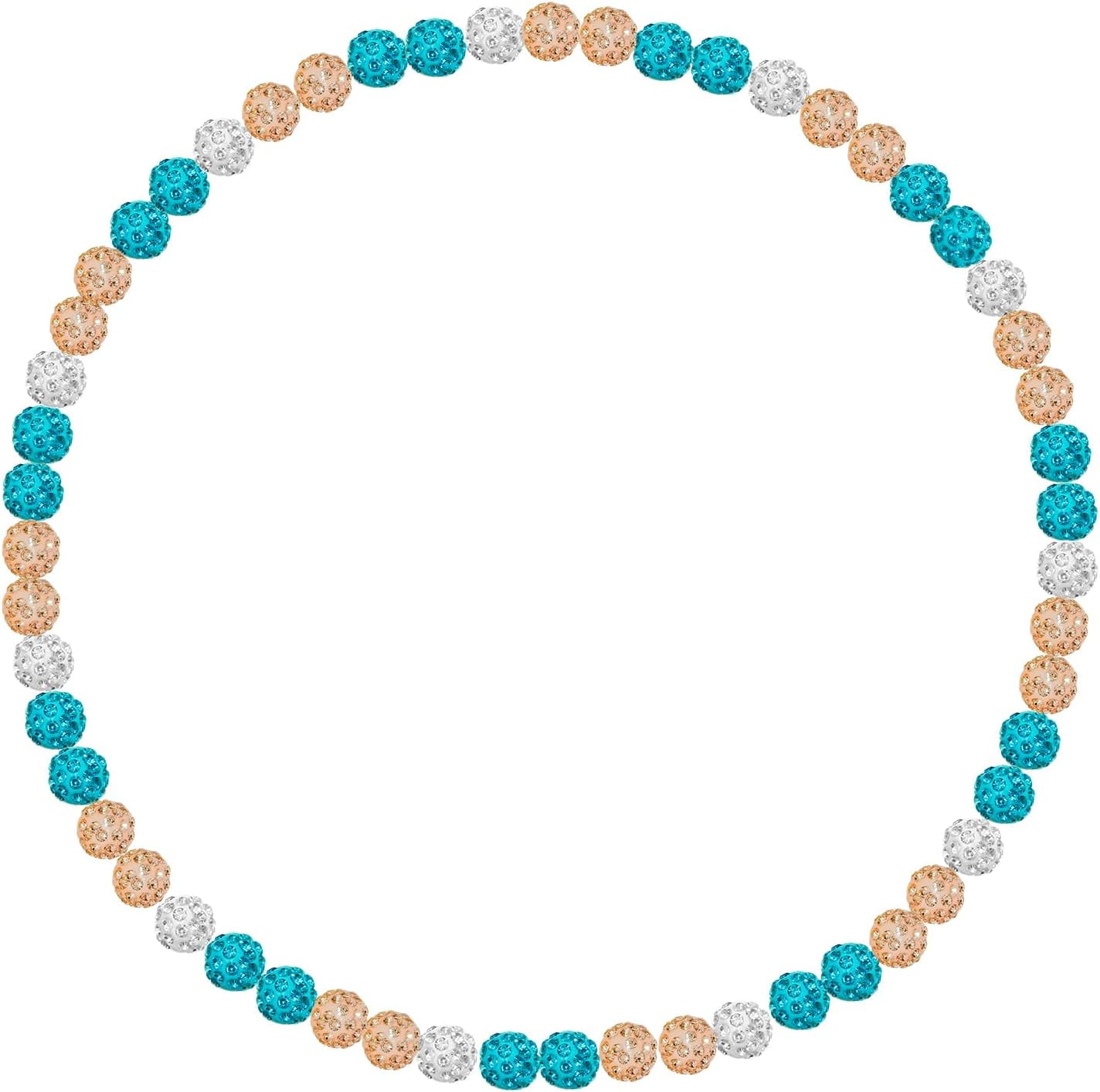 Baseball Chain Beaded Necklace, 16/18/20'' Ice Collection Diamond Bling ...