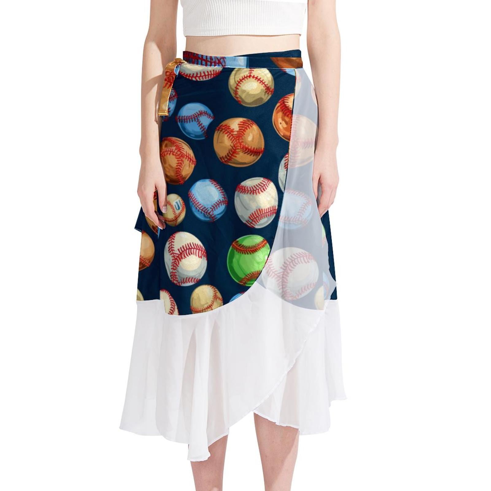 Baseball Chic Chiffon Beach Dress & Skirt Set for Women - for Summer ...