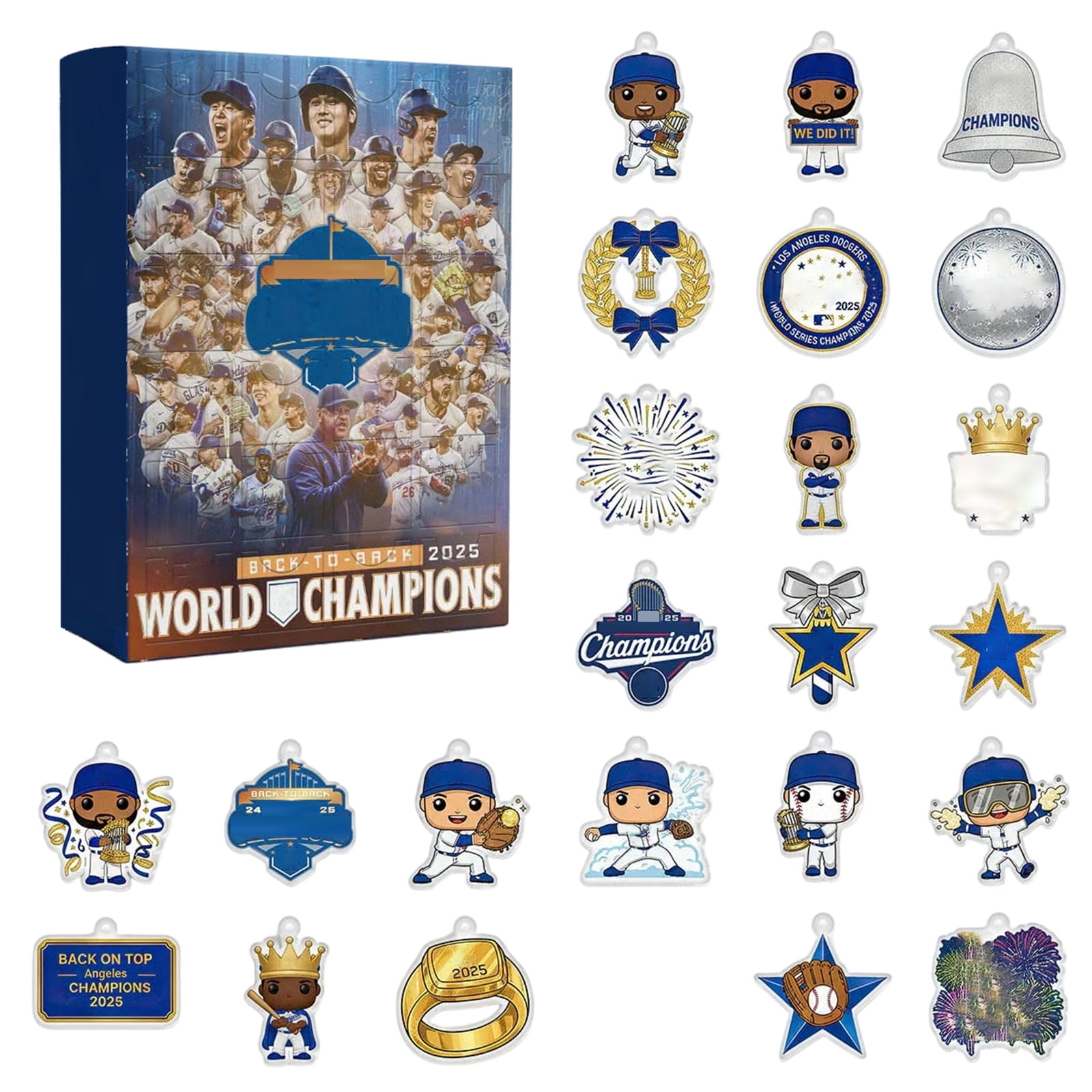 Baseball Christmas Los Angeles Fans Advent Calendar Christmas 2D Advent ...