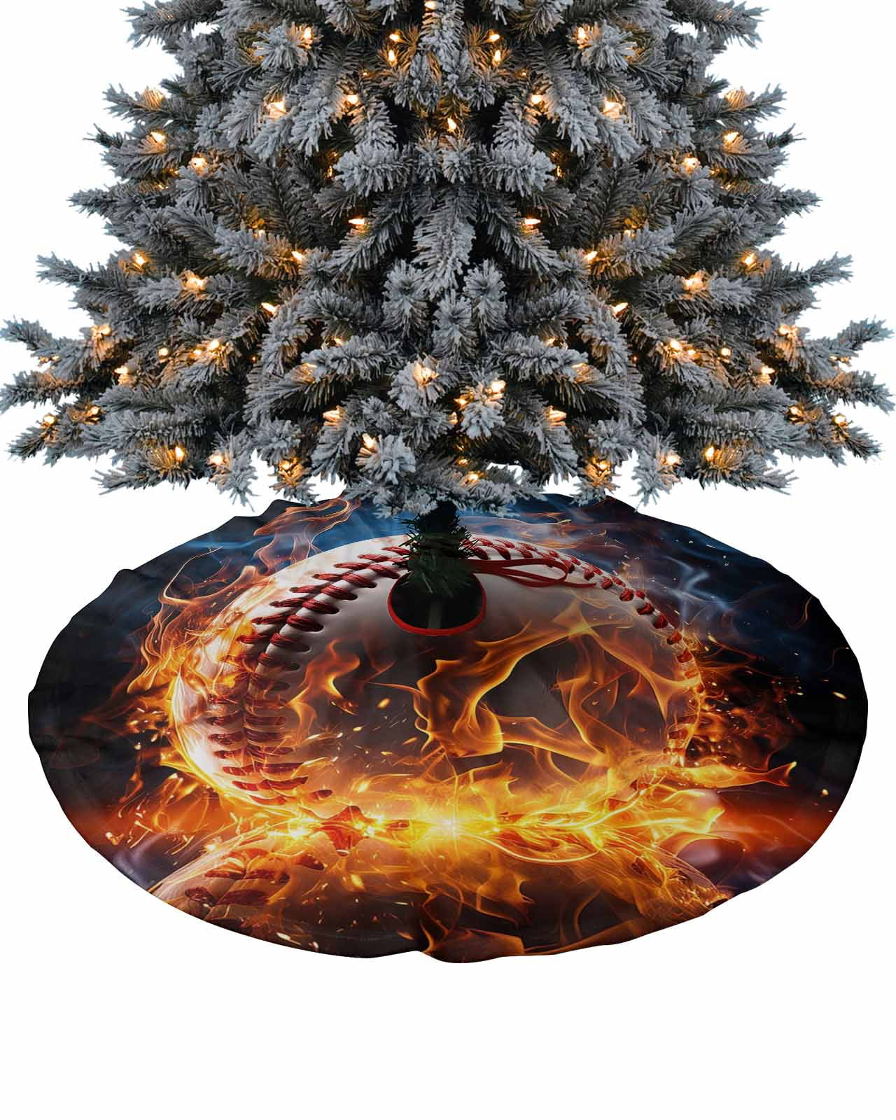 Baseball Christmas Tree Skirt 36 Inches Large Christmas Skirt Tree ...