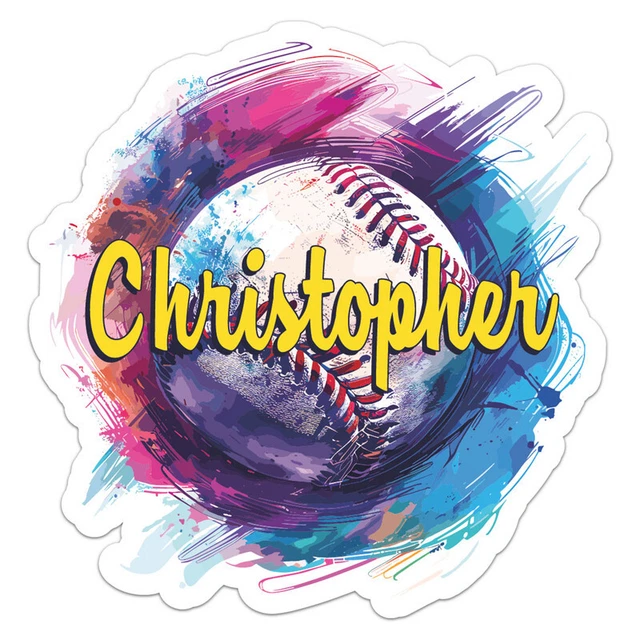 Baseball Christopher Sticker Phone Decal Water Bottle Stickers Car ...