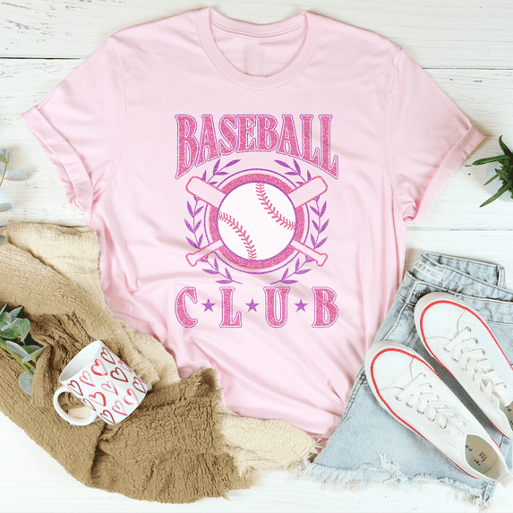 Baseball Club Tee Black Heather S Peachy Sunday T-Shirt - Walmart.com