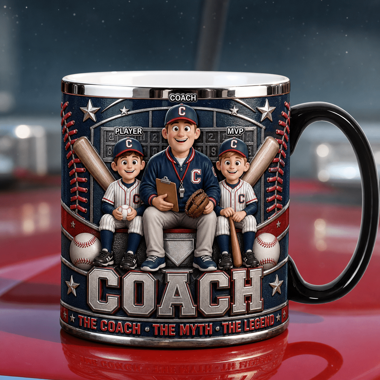 Baseball Coach Dad Mug Ceramic Mug, Coach The Myth The Legend Gift for ...