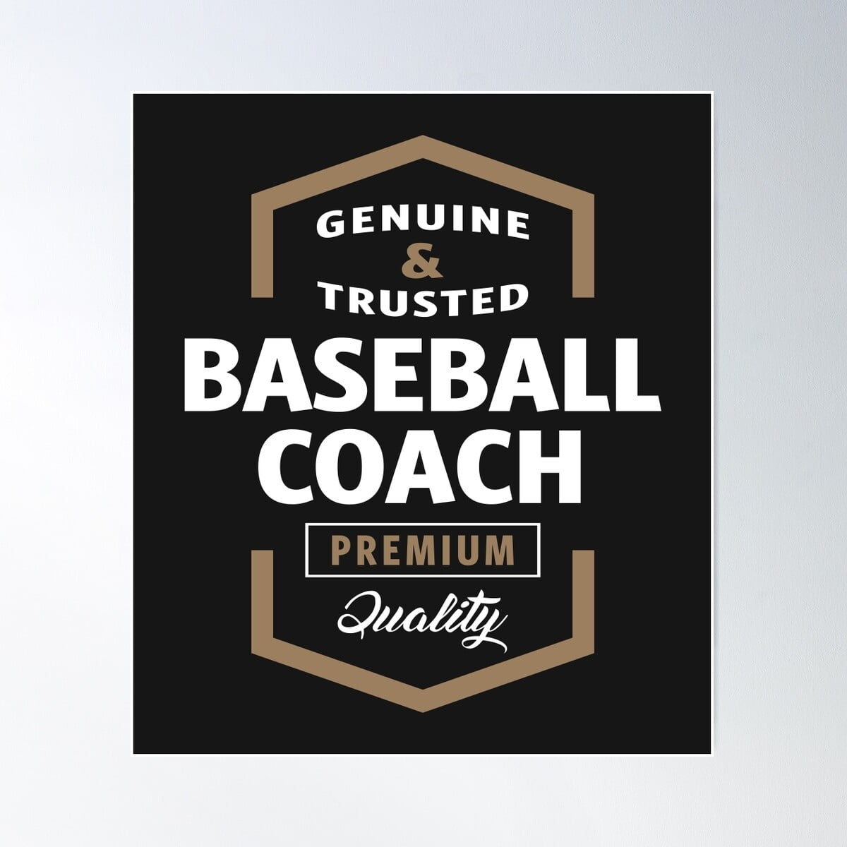 Baseball Coach Logo Gift Ideas Poster Wall Art, Modern Wall Decor For ...