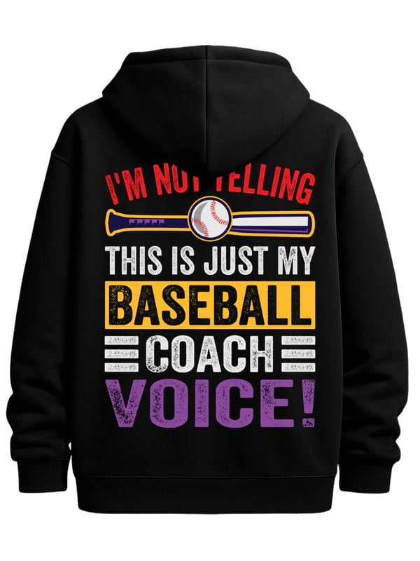 Baseball Coach sweatshirt men's hoodies black Daily and Weekend Wear ...