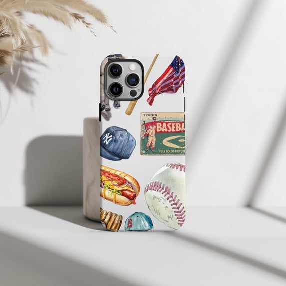 Baseball Collage Sports Art Phone Case with iPhone 11 to 16 Pro Max ...