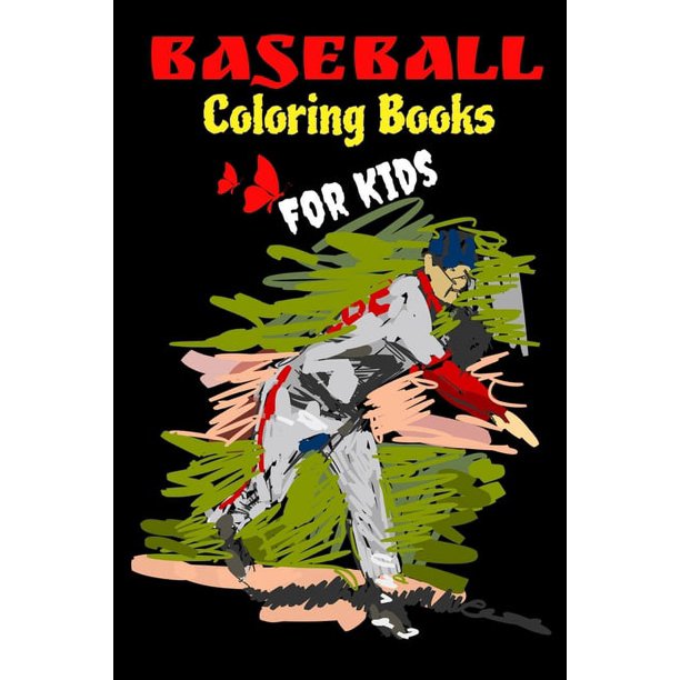 kids baseball coloring book