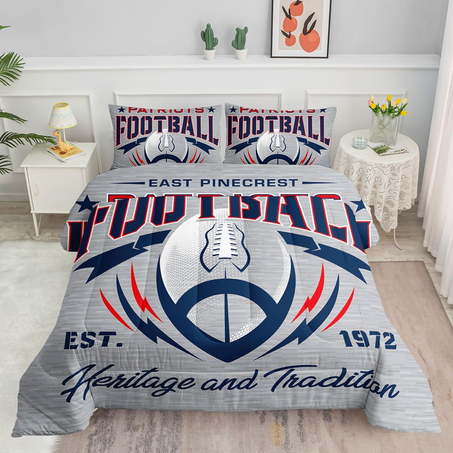 Baseball Comforter Set for Kids Teens Boys Ball Sports Player Comforter ...