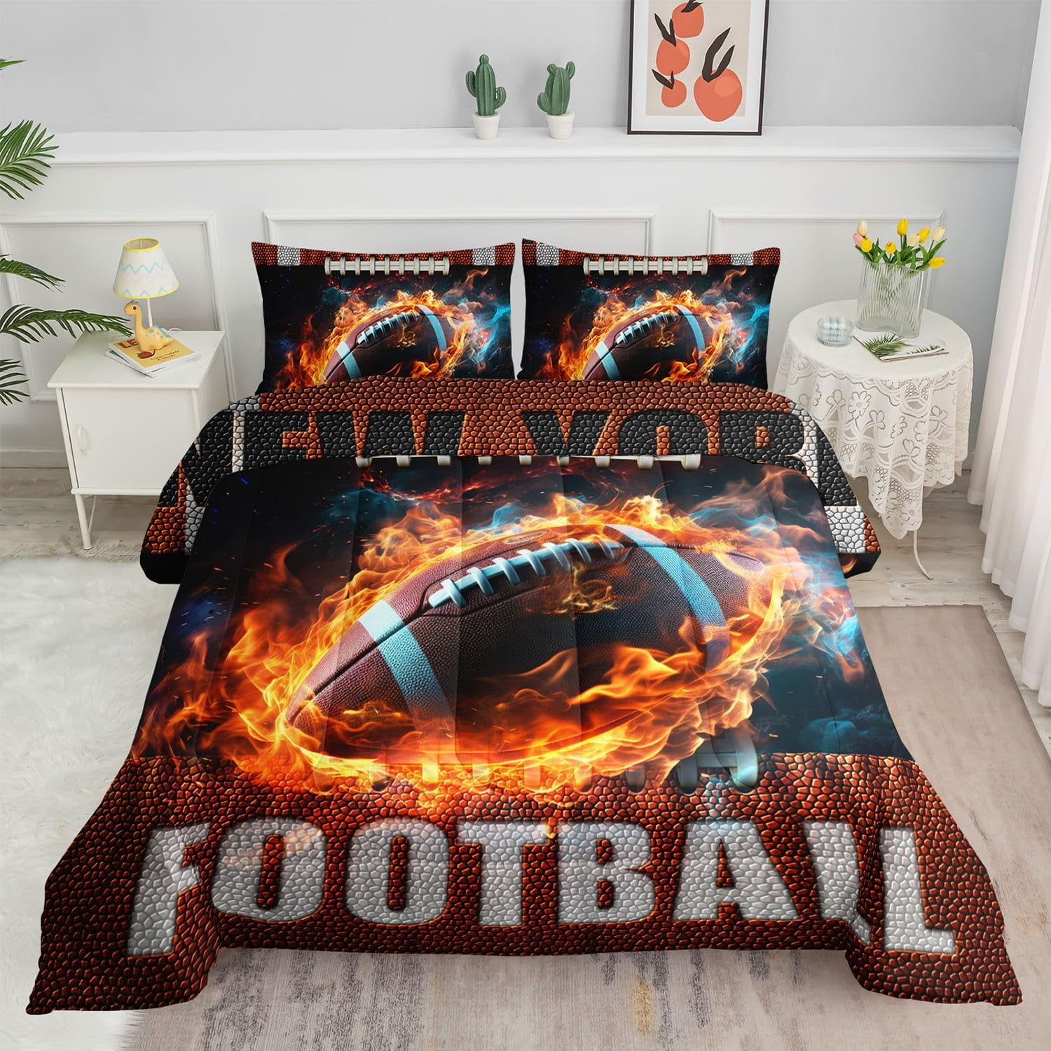 Baseball Comforter Set for Kids Teens Boys Ball Sports Player Comforter ...