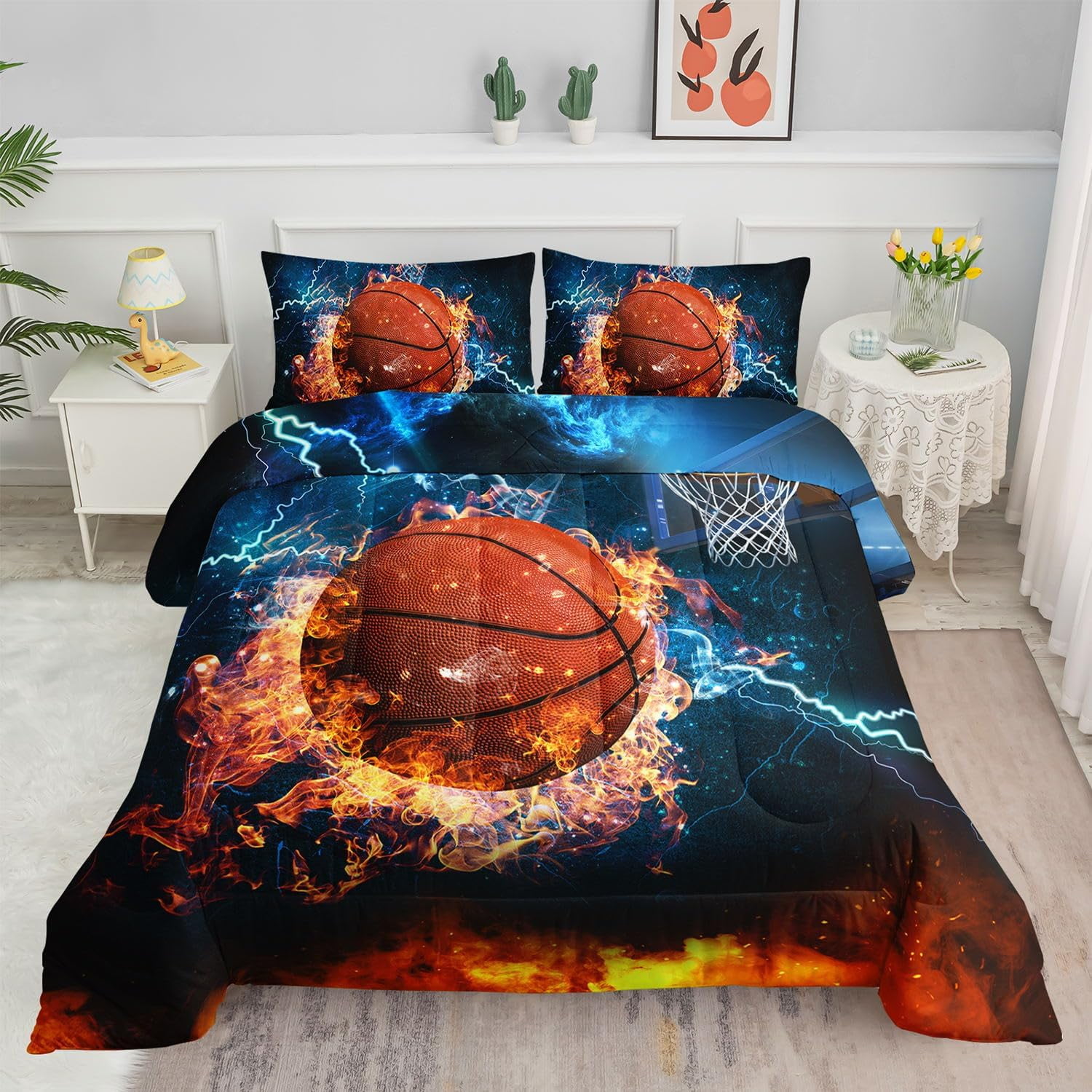 Baseball Comforter Set for Kids Teens Boys Ball Sports Player Comforter ...