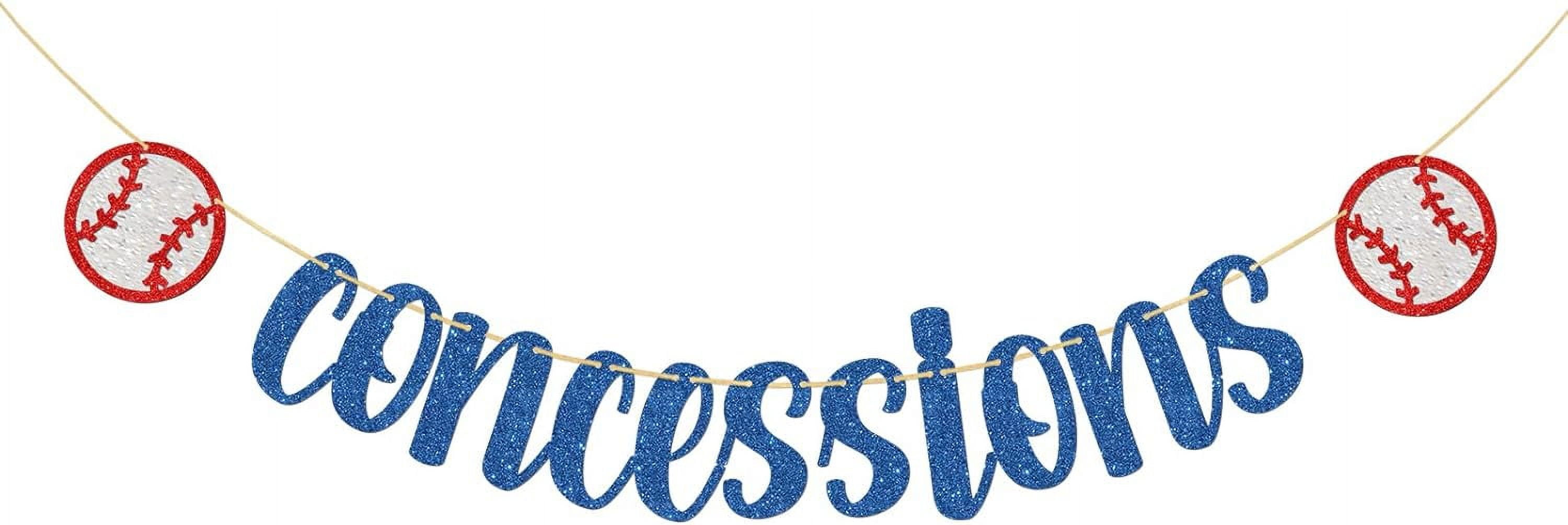 Baseball Concessions Banner, Sports Themed Baseball Decoration for ...