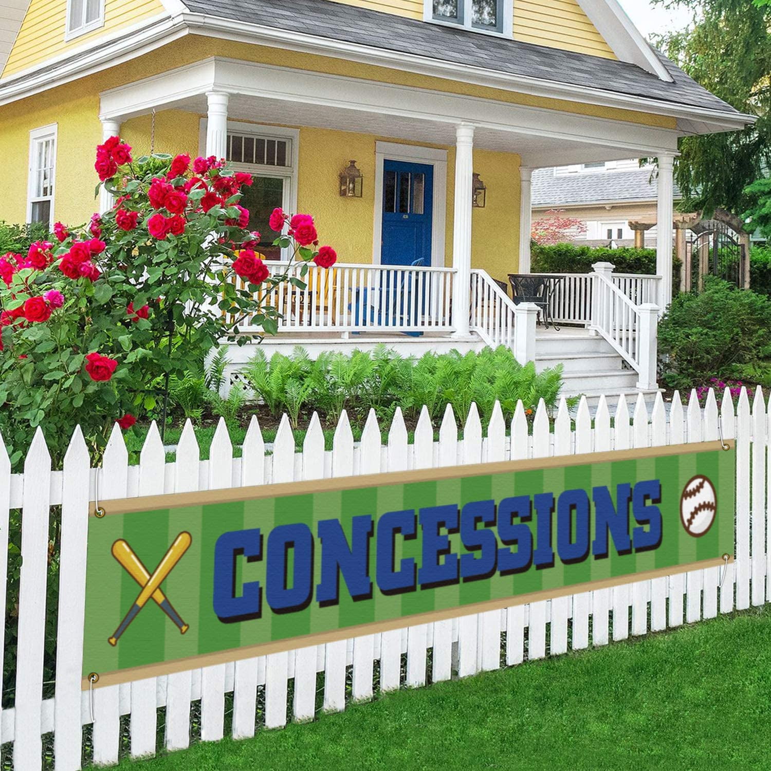 Baseball Concessions Large Banner, Baseball Birthday Yard Sign ...