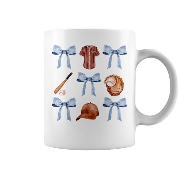 Baseball Coquette Bow Baseball Mama Coffee Mugs - Walmart.com