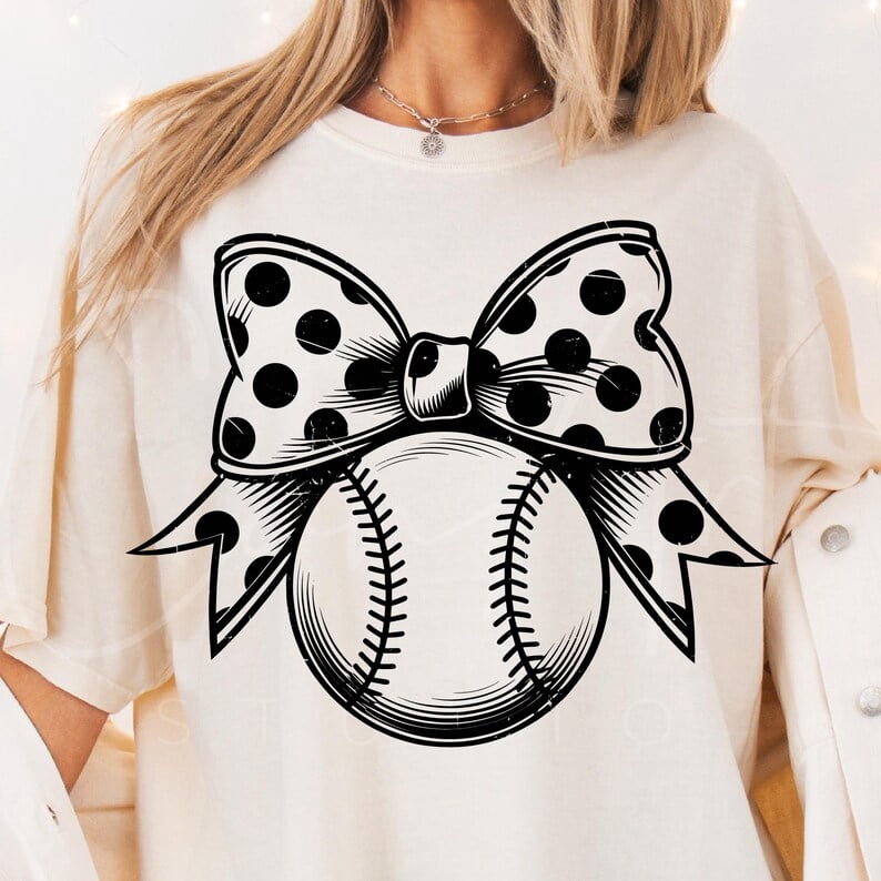 Baseball Coquette Shirt, Baseball Ball Shirt Clipart, Girly Baseball ...