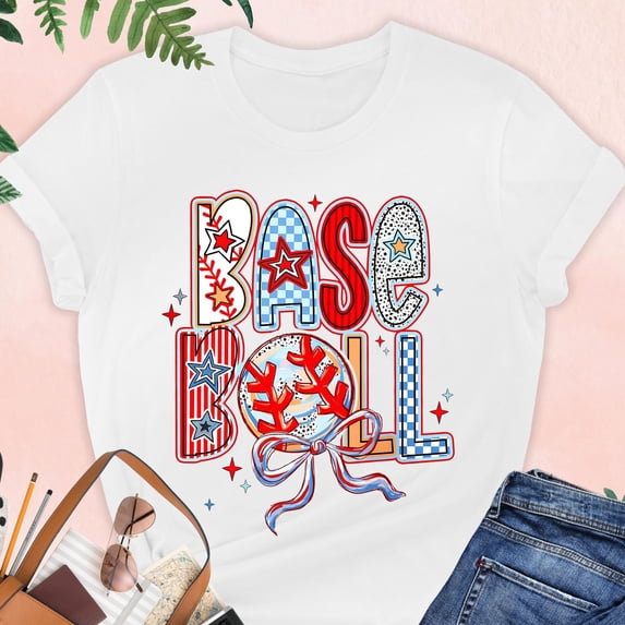 Baseball Coquette Shirt Baseball Mom Gift Girl Baseball Tee Game Day ...
