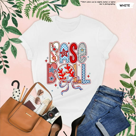 Baseball Coquette Shirt, Baseball Mom Gift, Girl Baseball Tee, Game Day ...