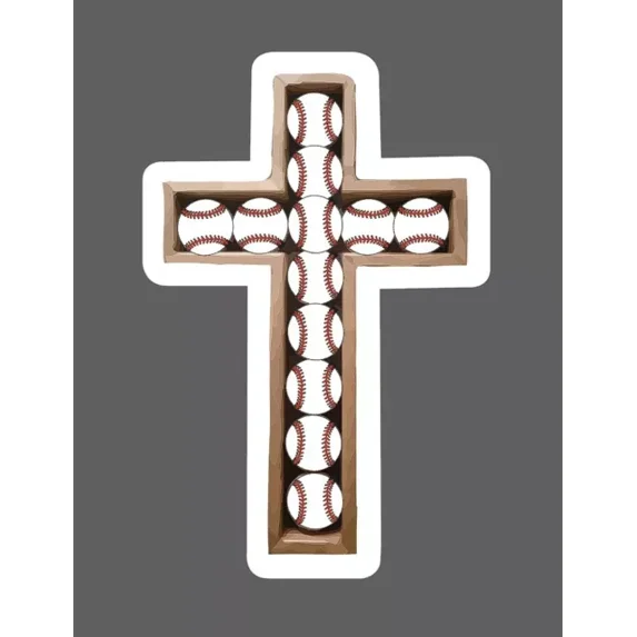 Baseball Cross Sticker Baseball Waterproof Sticker Phone Decal Water ...
