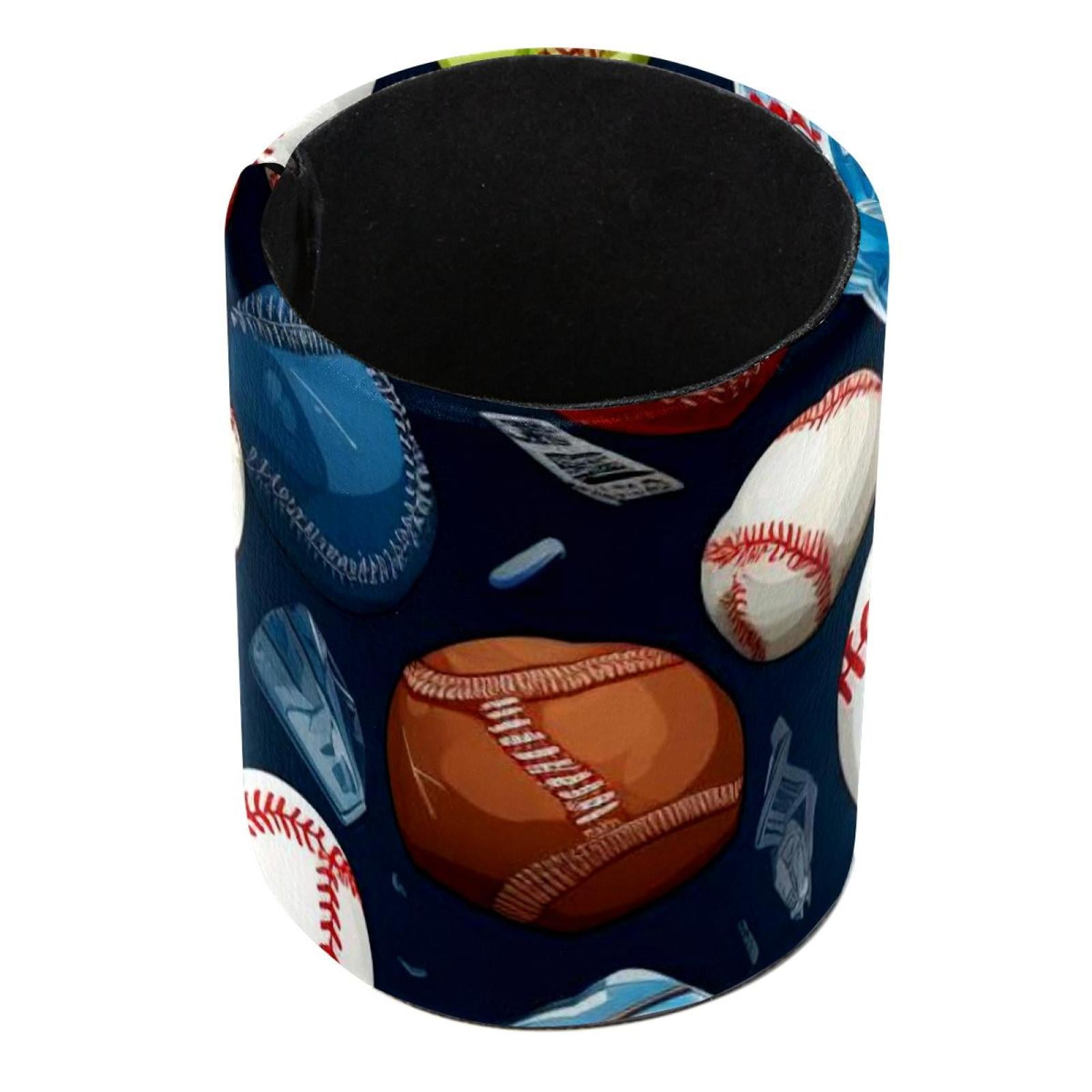 Baseball Cylinder Pen Holder Pen Organizer - PVC Leather Cardboard ...
