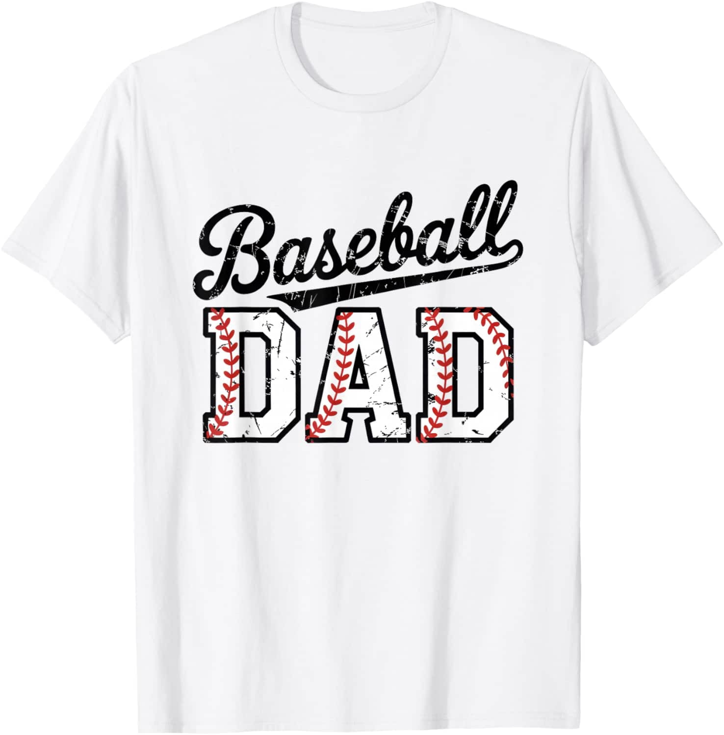 Baseball Dad Cool Retro Sports Lettering Baseball T-Shirt - Walmart.com