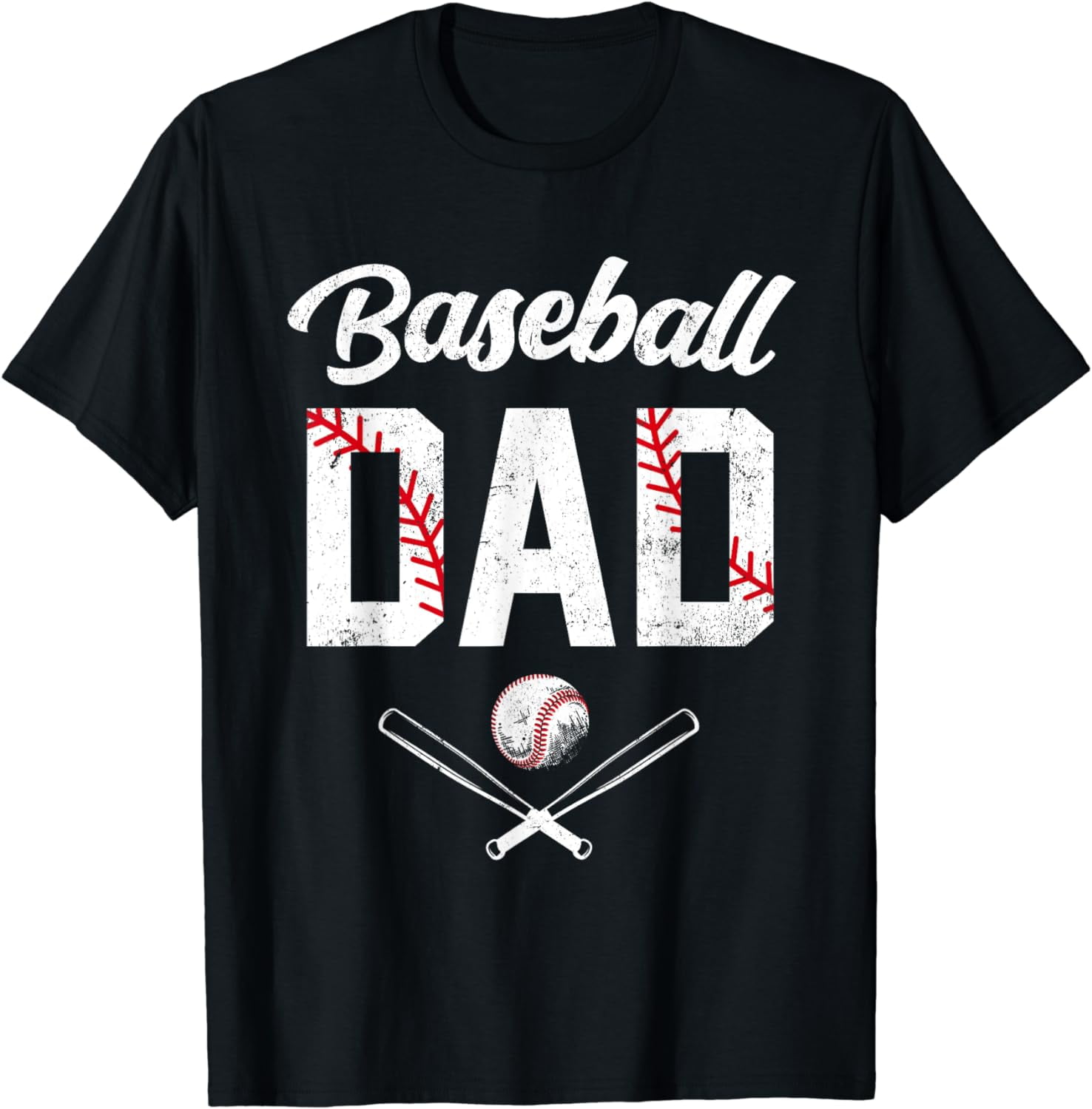 Baseball Dad Happy Fathers Day Shirts for Men Wife Daughter T-Shirt ...