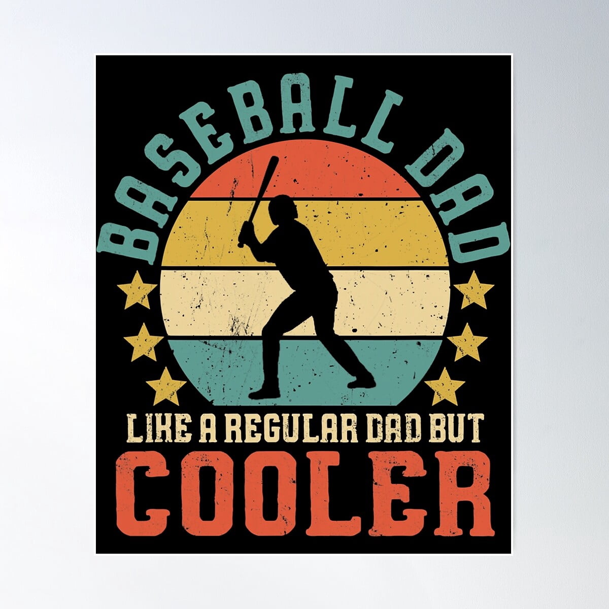 Baseball Dad Like A Regular Dad But Cooler Funny Baseball Lover Father ...