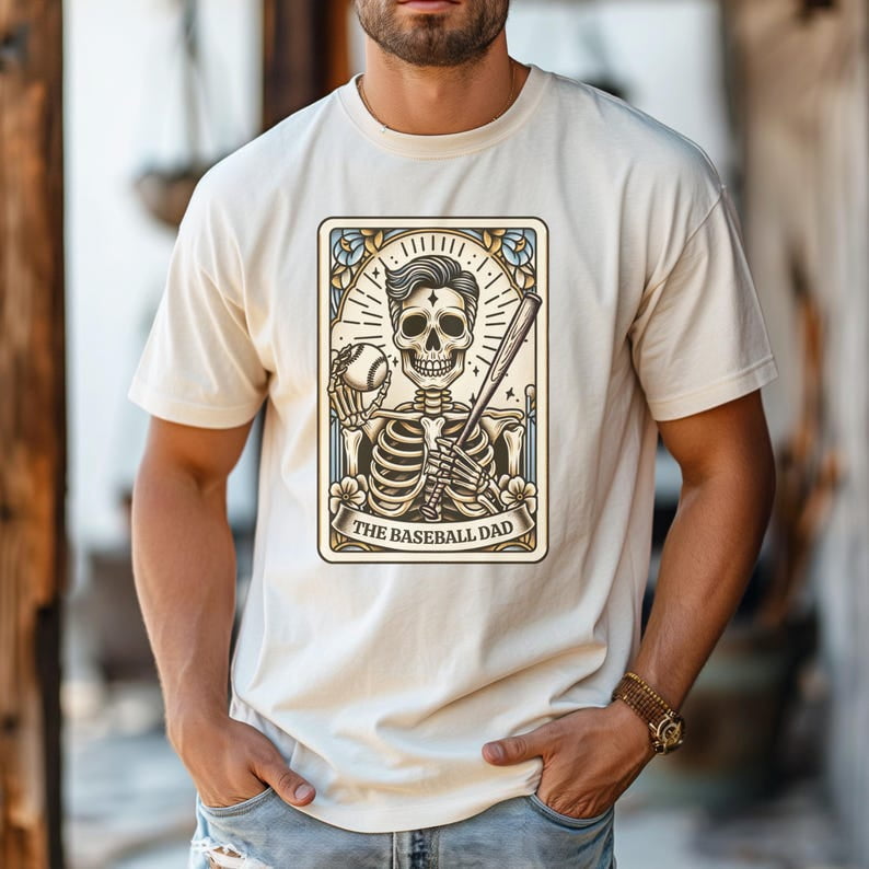 Baseball Dad Shirt, Baseball Dad Tarot Card T-Shirt, Father'S Day, Dad ...