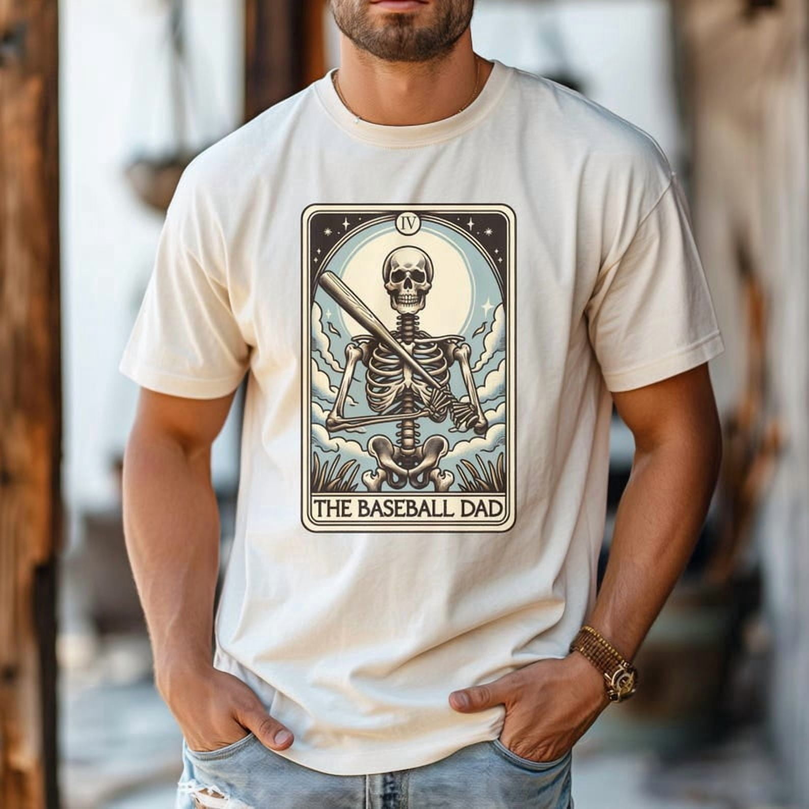 Baseball Dad Shirt, Baseball Dad Tarot Card T-Shirt, Father'S Day, Dad ...