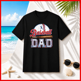 Baseball Dad Unisex T-Shirt - Vintage Baseball Bat & Ball Graphic T1361 ...