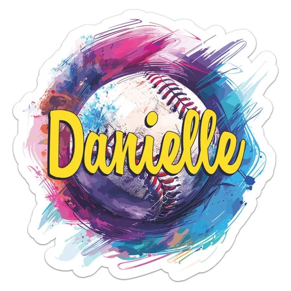 Baseball Danielle Sticker Phone Decal Water Bottle Stickers Car Decals ...