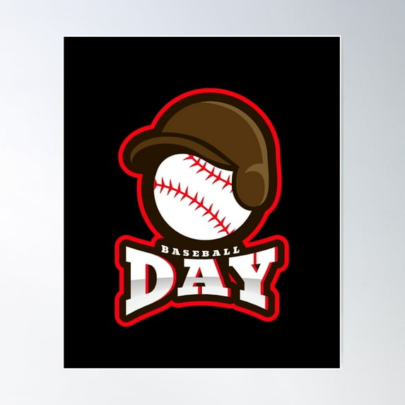 Baseball Day Poster Wall Art, Modern Wall Decor For Living Room Bedroom ...