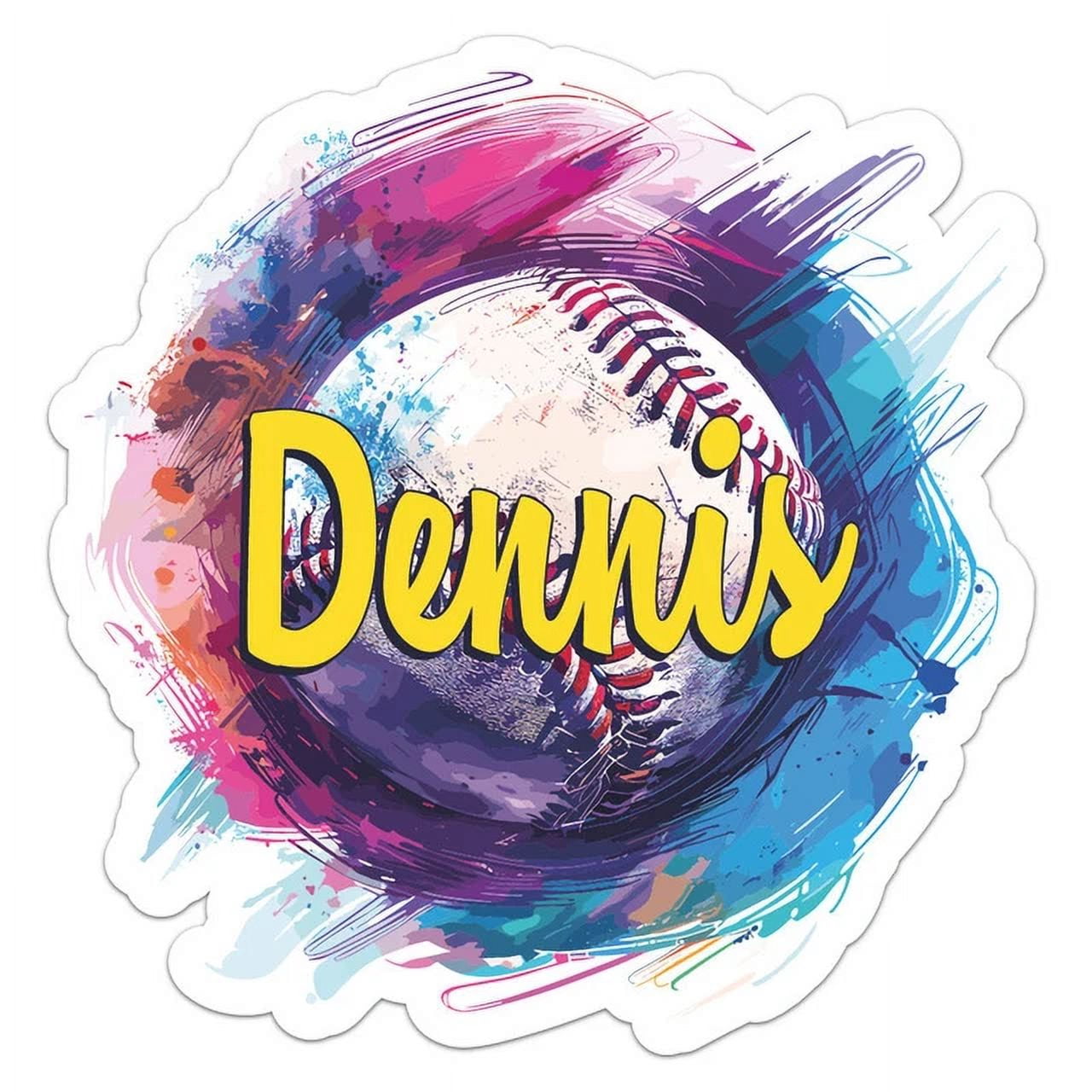Baseball Dennis Sticker Phone Decal Water Bottle Stickers Car Decals ...