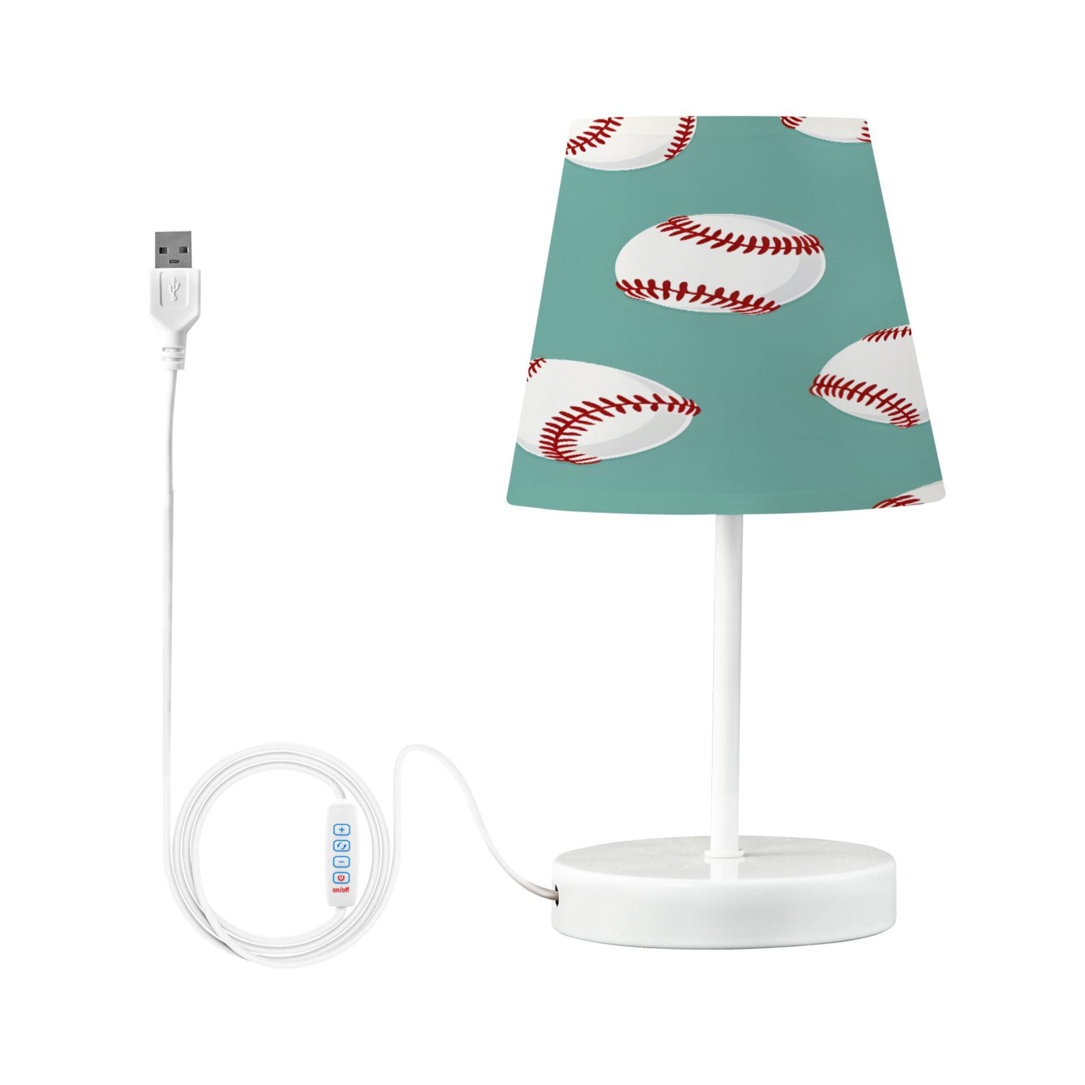 Baseball Desk Lamp LED Table Nightstand Lamps with 3 Color Temperatures ...