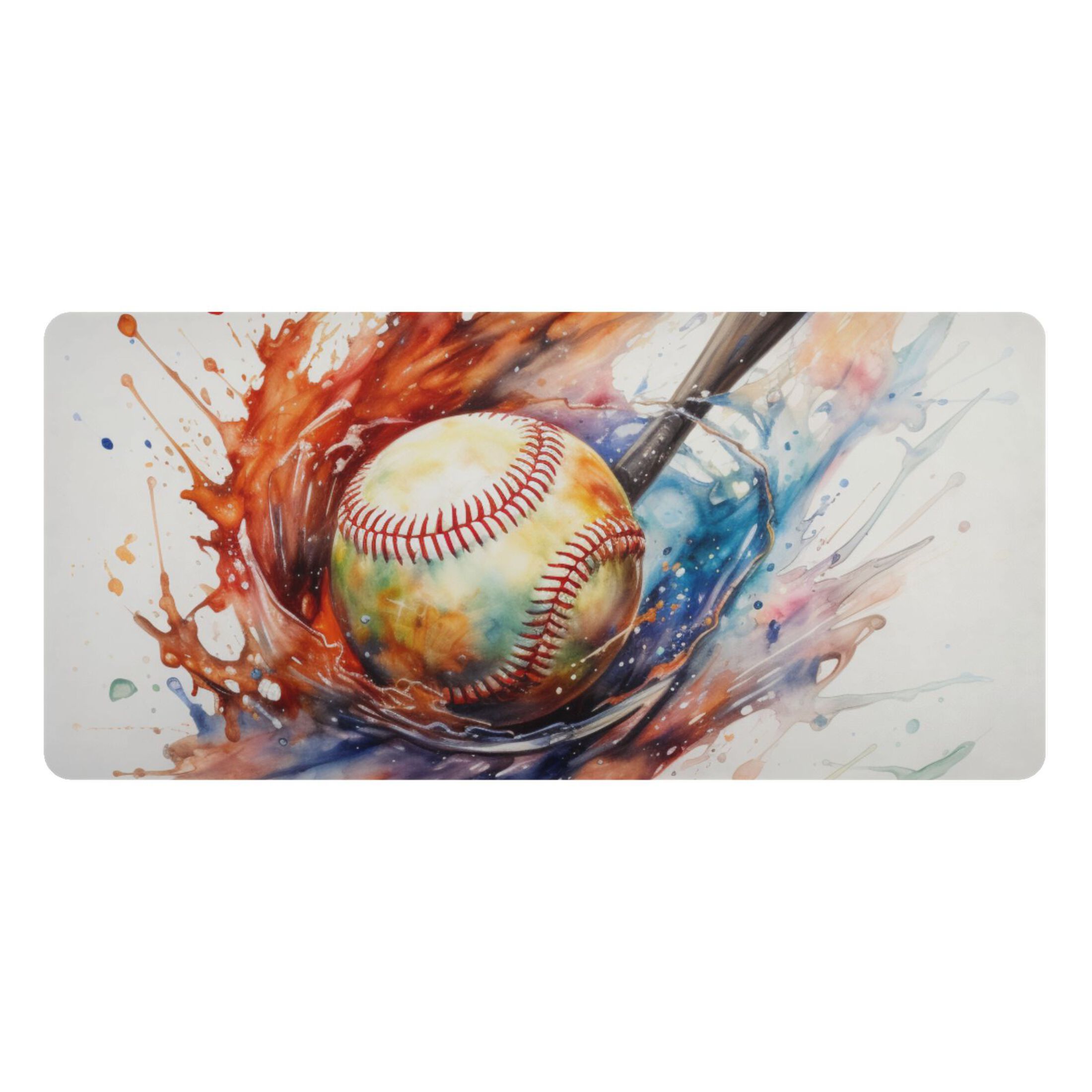 Baseball Desk Mats Large Mouse Pad Long Keyboard Computer Rubber Base ...