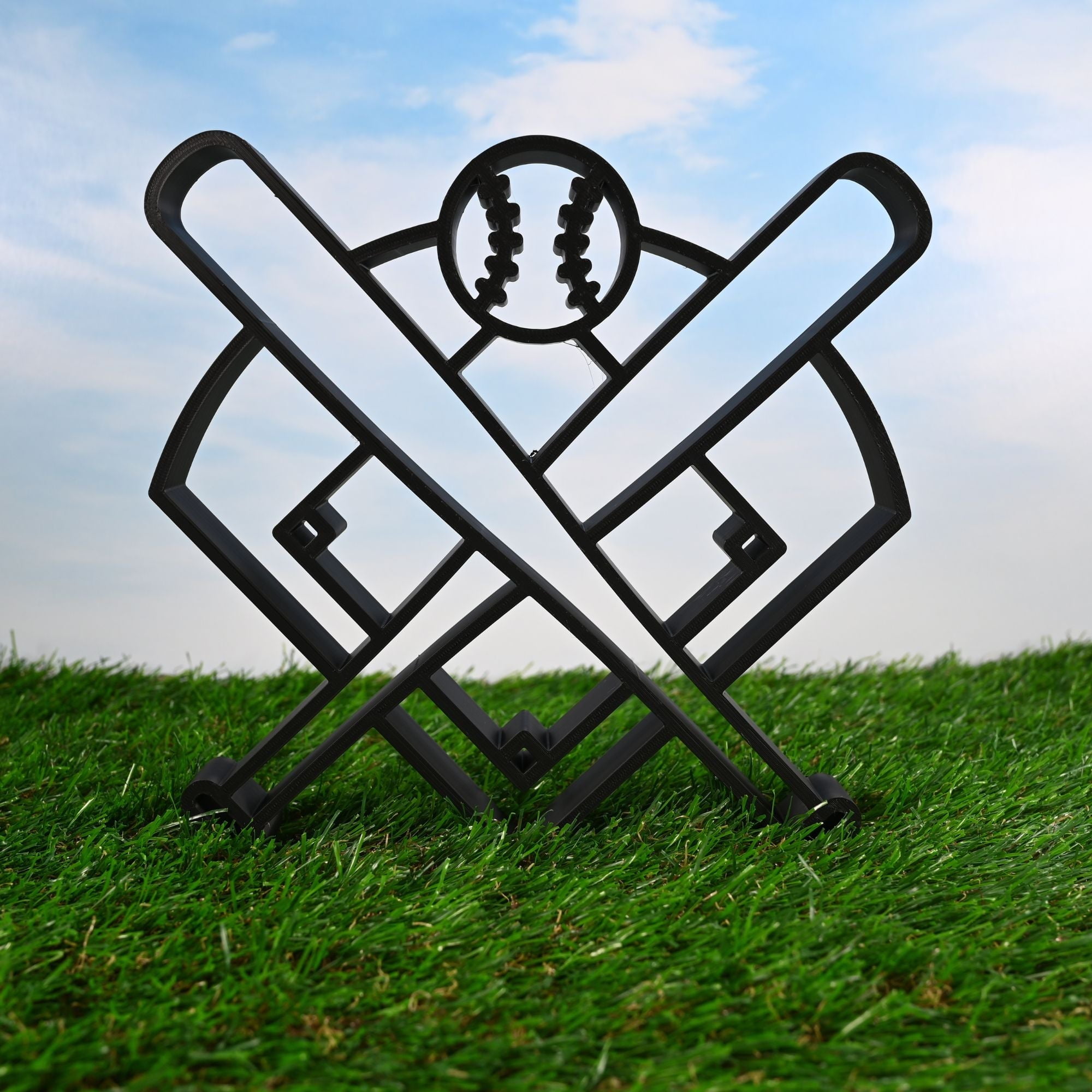 Baseball Diamond Decor, Minimalist Line Art, 3D Printed Baseball Player ...