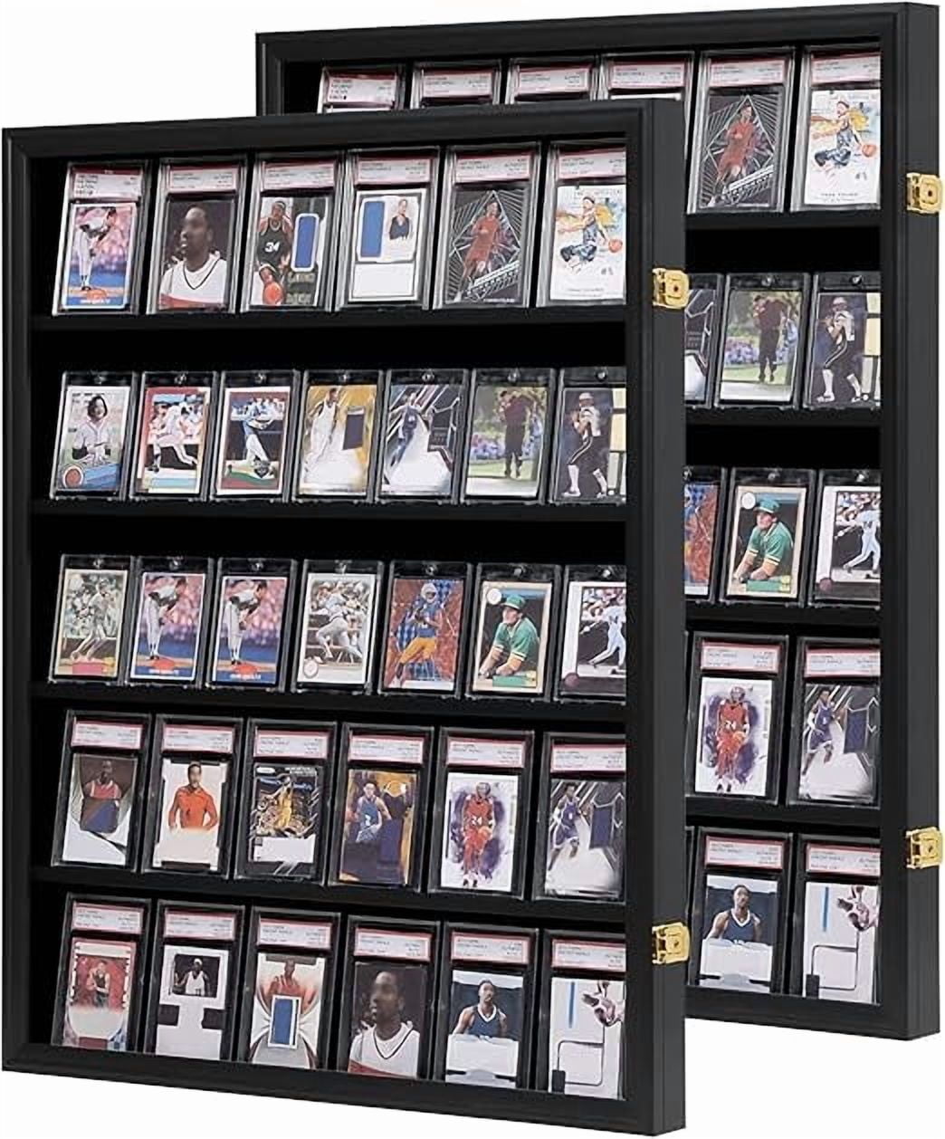 Baseball Display Case - 35 Graded Sports Card Frame - Holds Cards with ...