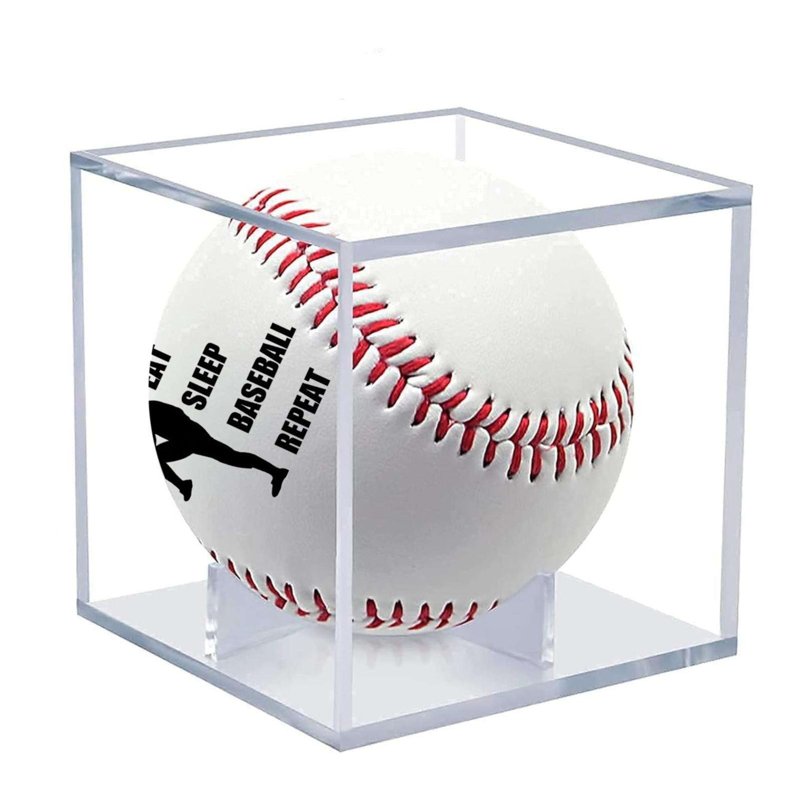 Baseball Display Case Acrylic Cube Baseball Holder UV Protected ...