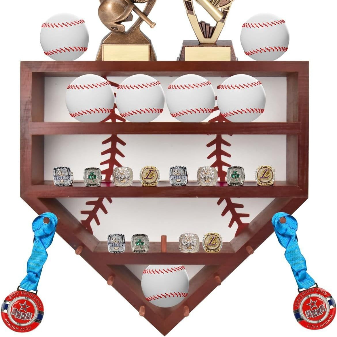 Baseball Display Case Personalized Baseball and Championship Ring ...