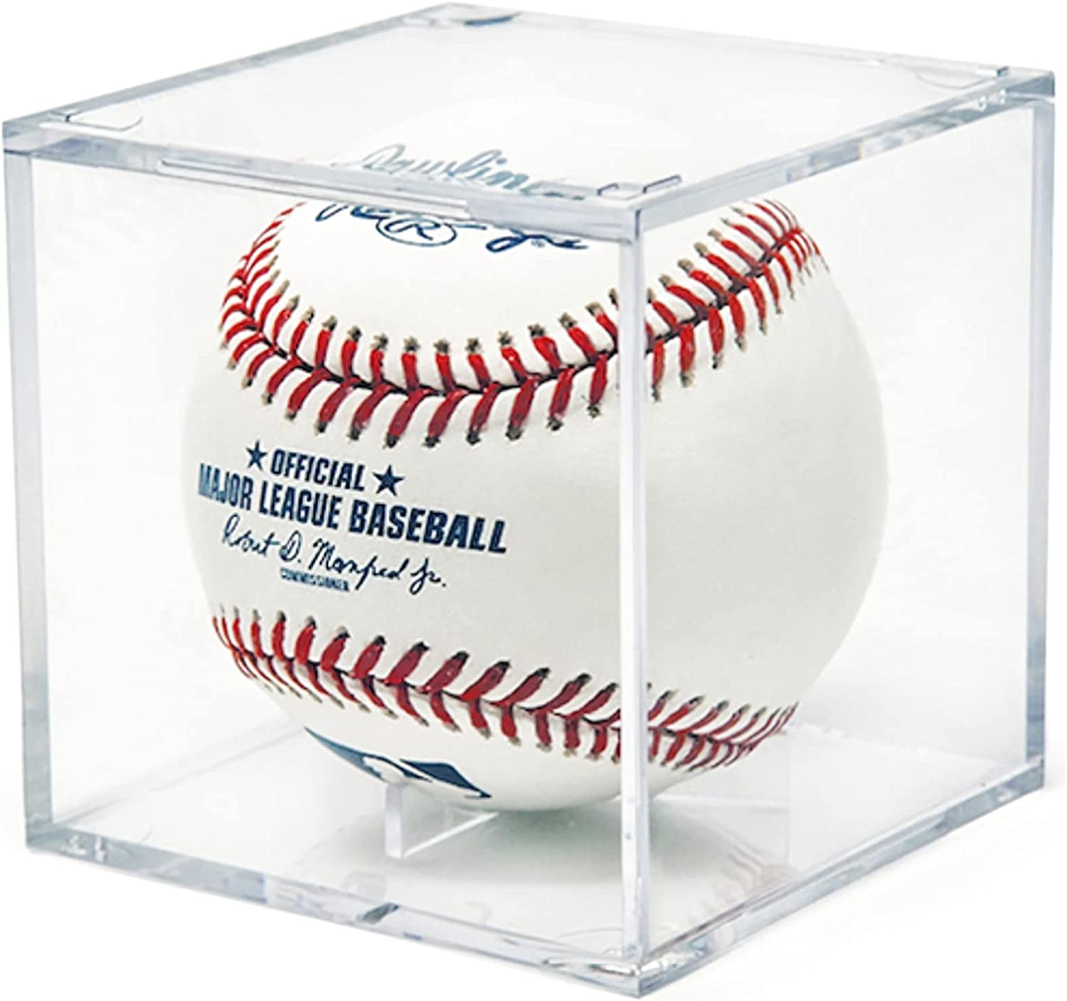 Baseball Display Case, UV Protected Acrylic Cube Baseball Holder Square ...