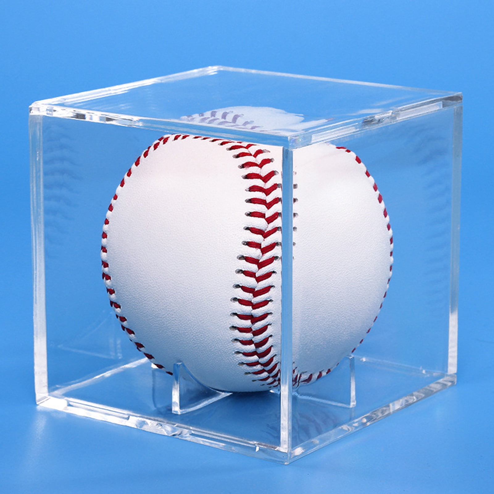 Baseball Display Case, UV Protected Acrylic Cube Clear and Square ...