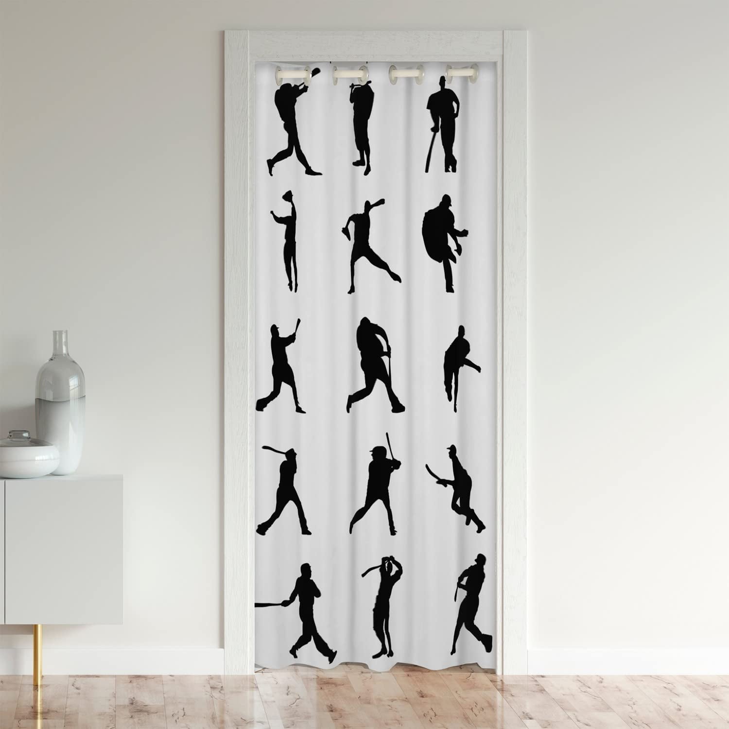 Baseball Door Curtains for Doorway Closet Curtain for Kitch Dining ...